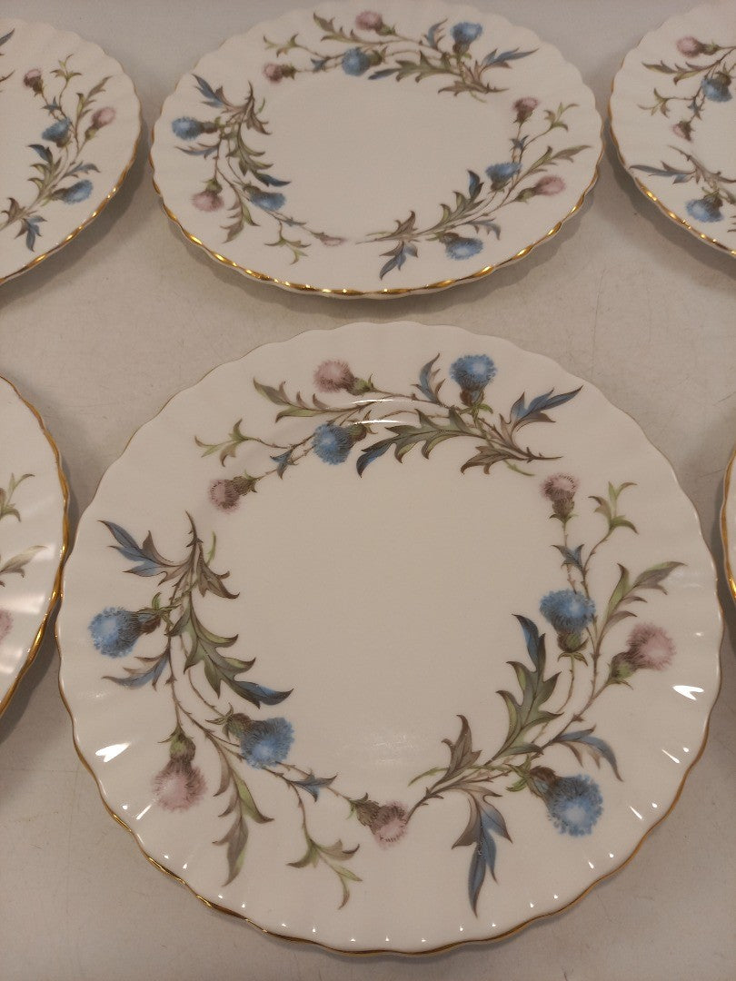 Royal Albert Brigadoon Plate Side Plate Small 6 in Set of 6 VGC Gold T ...