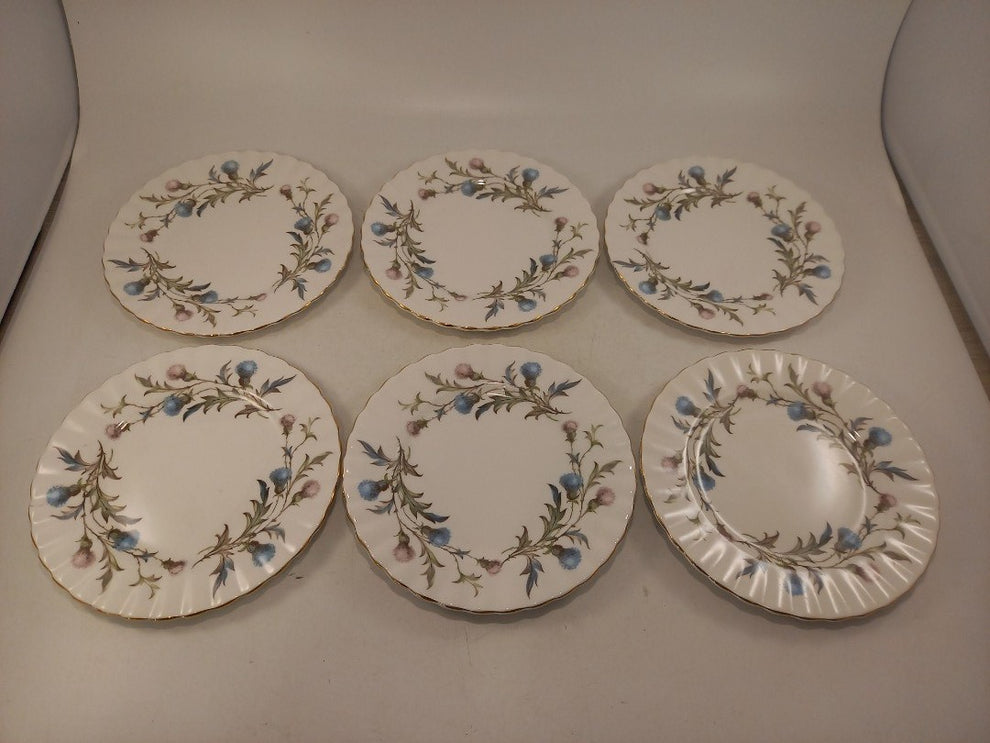 Royal Albert Brigadoon Plate Side Plate Small 6 in Set of 6 VGC Gold T ...